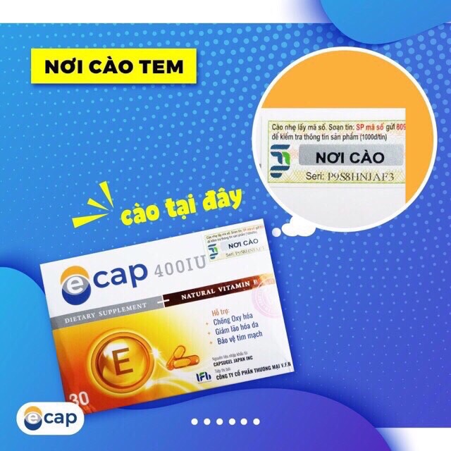 ECAP - Ecap 400 IU vitamin E cao cấp ( Chính Hãng ) | Shopee Việt Nam