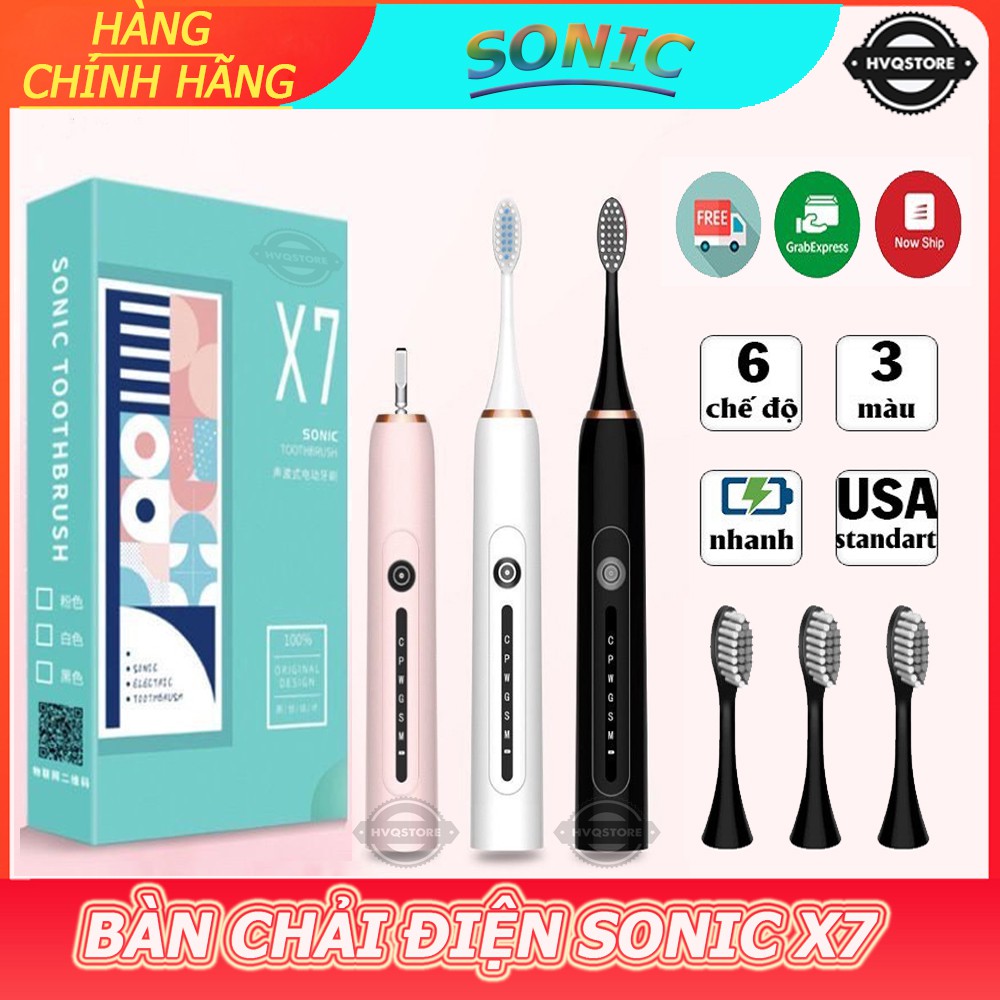 BÀN CHẢI ĐIỆN SONIC X7 THẾ HỆ MỚI ,CÔNG NGHỆ SẠC 1 LẦN DÙNG 2 THÁNG ...