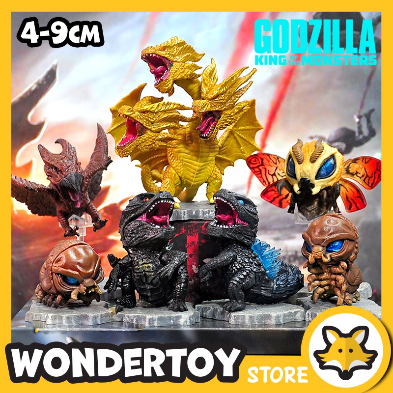 Bộ 7 Mô Hình Godzilla Chibi, Rồng 3 đầu King Ghidorah, Mothra, Rodan ...