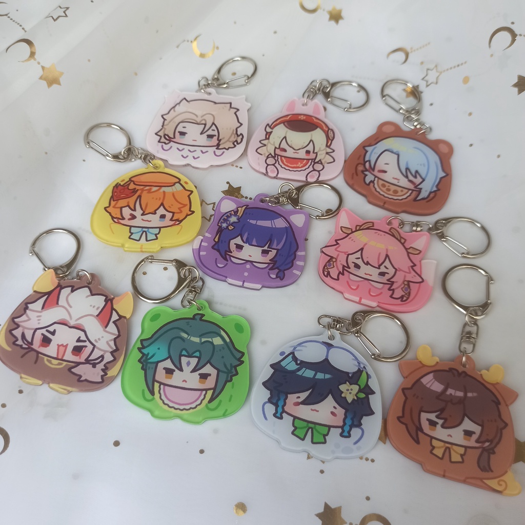 Móc khóa/Keychain Genshin Impact phiên bản thú tròn | Shopee Việt Nam