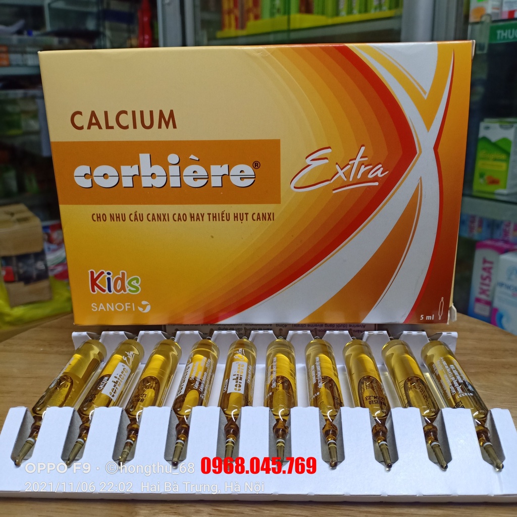 CALCIUM corbiere Extra Kids hộp 30 ống x 5ml | Shopee Việt Nam