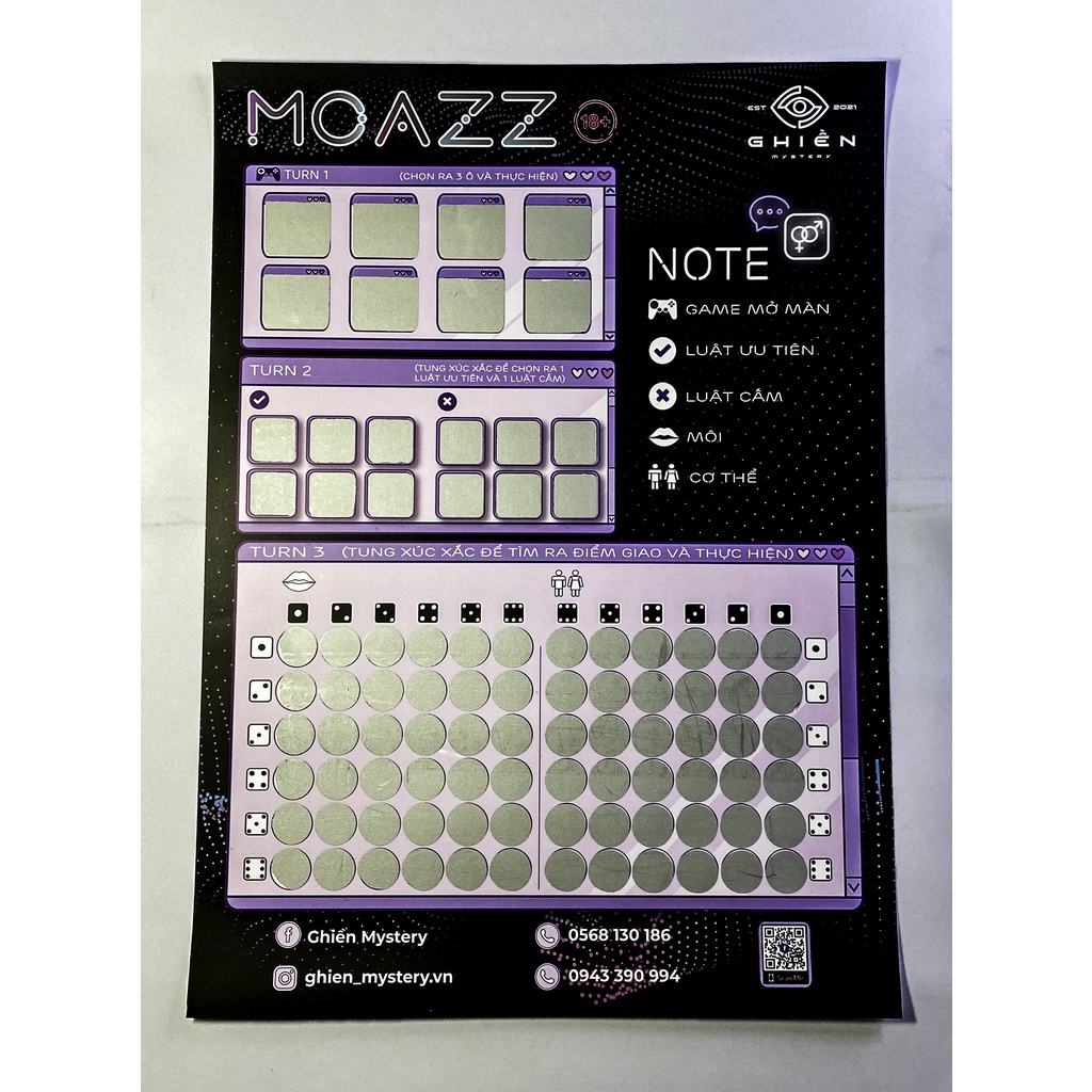 Bảng game "MOAZZ" - Drinking game dành cho cặp đôi siêu hot, đưa mối ...