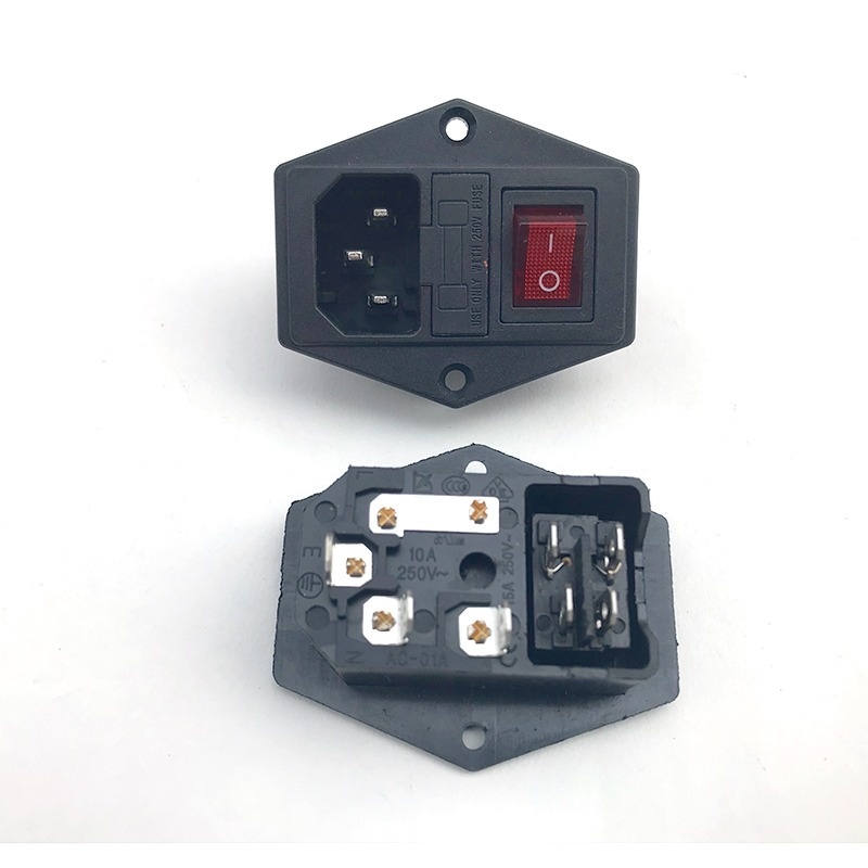 1pcs Ac-01A Ac Power Socket 10a 250v | Shopee Việt Nam