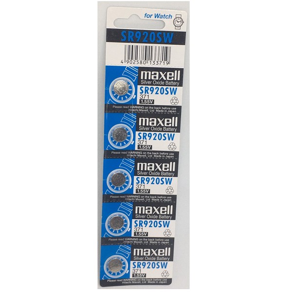 Pin SR920SW / 371 Maxell 1.55V Lithium 1 vỉ gồm 5 viên | Shopee Việt Nam
