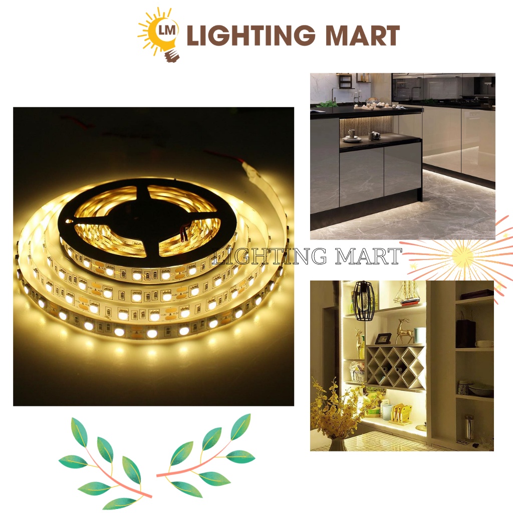 Đèn Led dán 5050 12V 5M (chưa bao gồm nguồn) sử dụng trang trí nội thất ...
