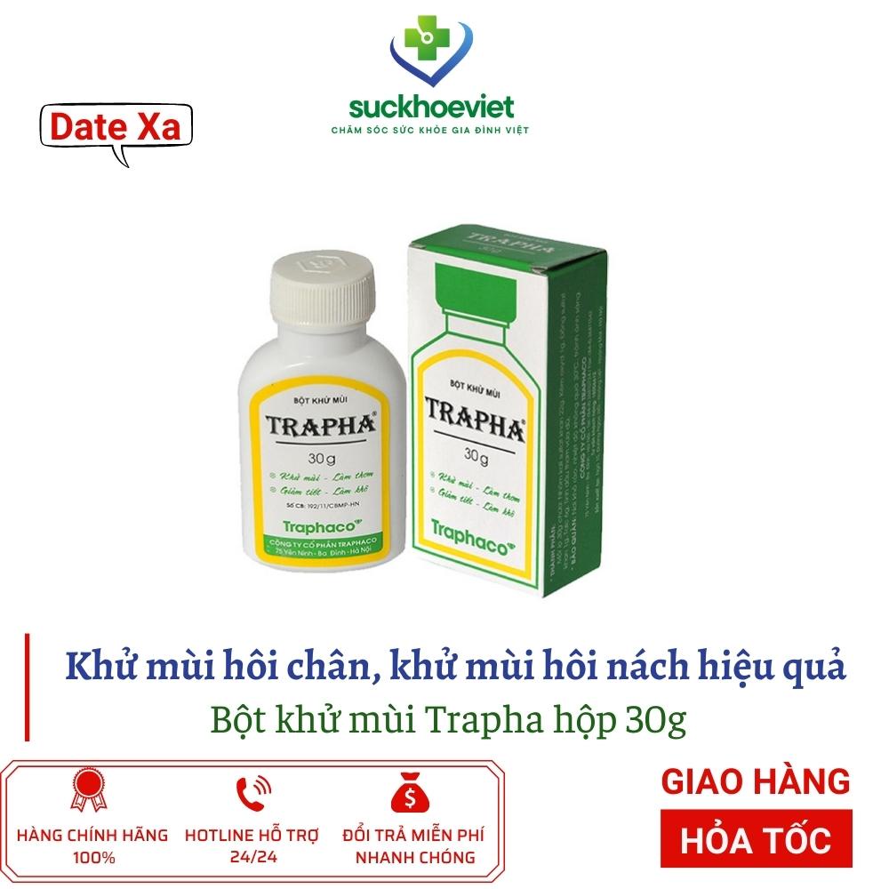 Bột khử mùi Trapha Khử Mùi Hôi Chân, Khử Mùi Hôi Nách Traphaco Lọ 30g ...