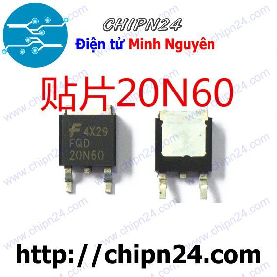 [1 CON] (SOP) Mosfet Dán 20N60 TO-252 20A 600V Kênh N (FQD20N60 FQD 20N60) | Shopee Việt Nam