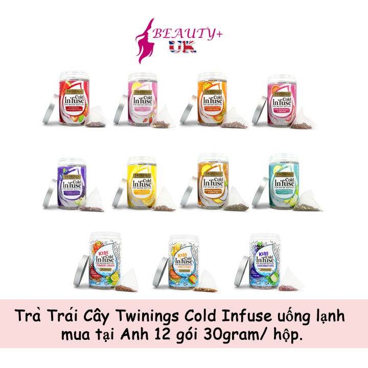 Trà Trái Cây Twinings Cold Infuse uống lạnh mua tại Anh 12 gói 30gram/ hộp | Shopee Việt Nam