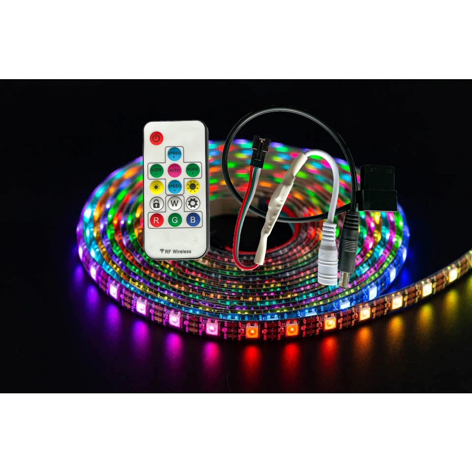 Bộ Remote + Controller + 0.5m dây đèn led RGB 5V 5050 2812B Epoxy IP65 ...