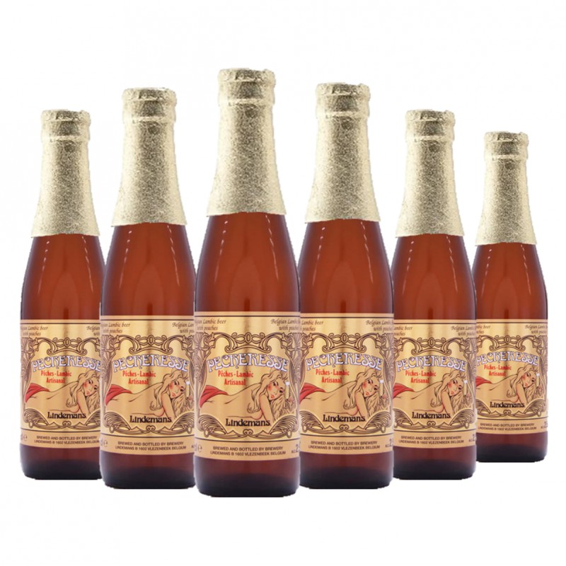 Lốc 6 chai bia Lindemans Pecheresse 2.5%(chai 250ml) | Shopee Việt Nam