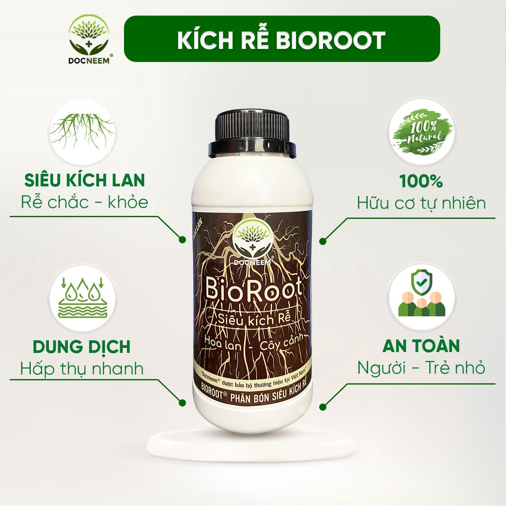 Phân bón kích rễ BioRoot DOCNEEM rễ khỏe vượt trội, dinh dưỡng tối ưu ...