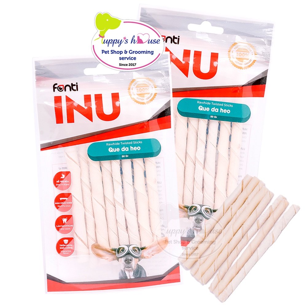 Fonti Inu_Xương gặm sạch răng cho chó - Que da heo_túi 8 Xương | Shopee ...
