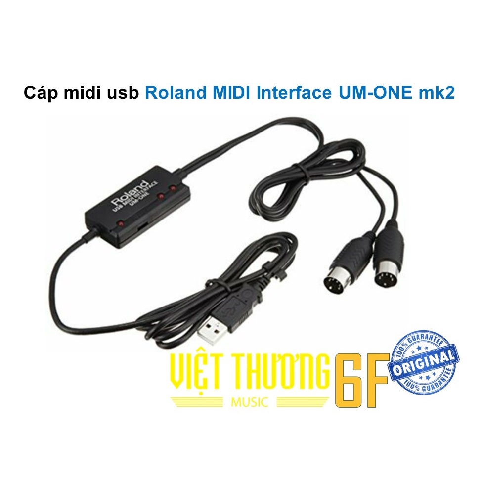 cáp truyền tín hiệu midi nhạc cụ chính hãng Roland MIDI interface UM ...