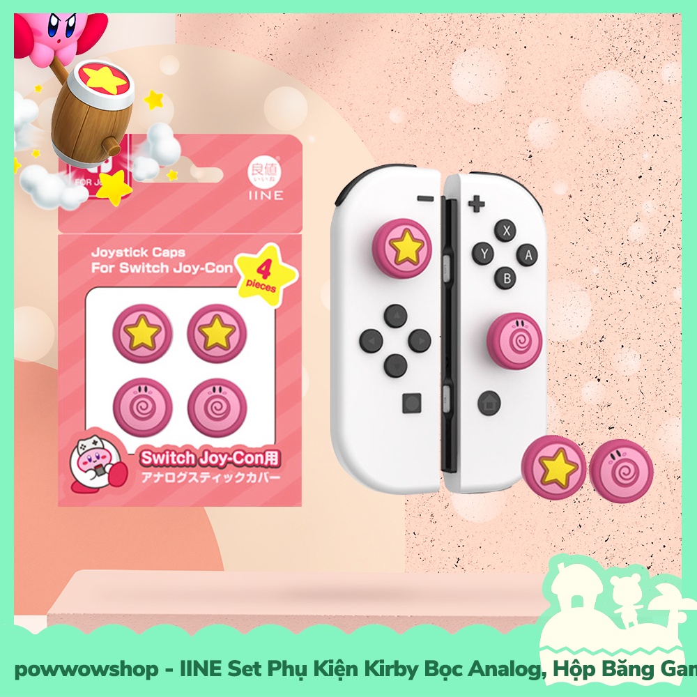 [Sẵn VN - Hỏa Tốc] OLED,V1,V2 Set Phụ Kiện Kirby Bọc Analog Joycon, NSPro, PS5, Hộp Băng Game ...