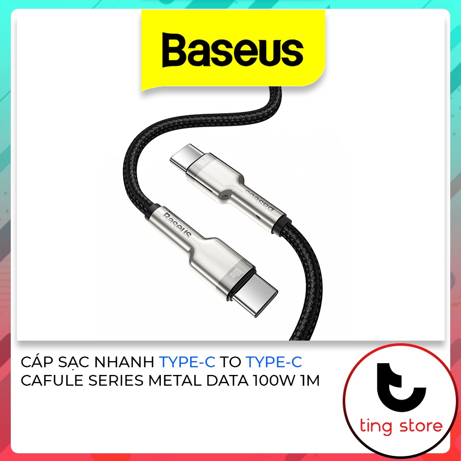 Dây Cáp Sạc Nhanh TypeC To TypeC 100W Cho Macbook Laptop Baseus Cafule ...