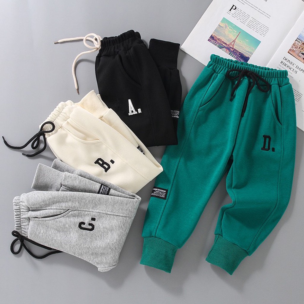 Quần Nỉ Bông Thêu Chữ A Cho Bé, Quần Dài Thu Đông Cho Bé Chất Nỉ Bông ...