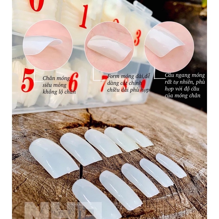 Móng úp chân phom dài vuông 500pcs | Shopee Việt Nam