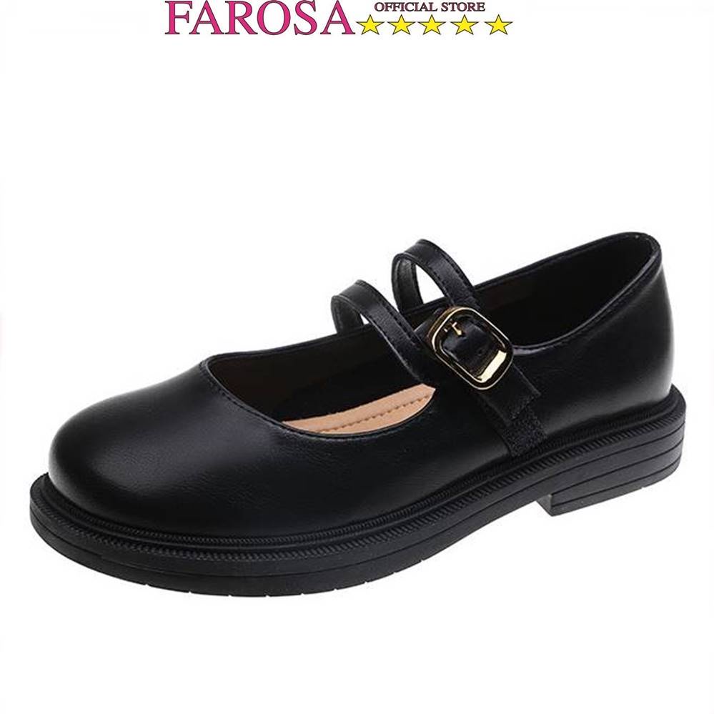 Giày búp bê Lolita nữ đế 3cm thời trang FAROSA - K16 quai kép ngang mũi ...
