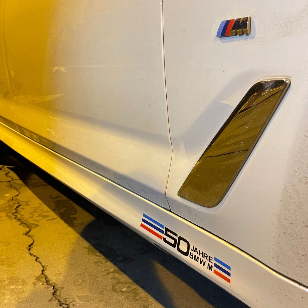 Miếng Dán Trang Trí Cửa Sổ Kỷ Niệm 50 Năm Dành Cho BMW E46 E90 E60 E39 E30 F10 E36 F20 E92 E97 ...