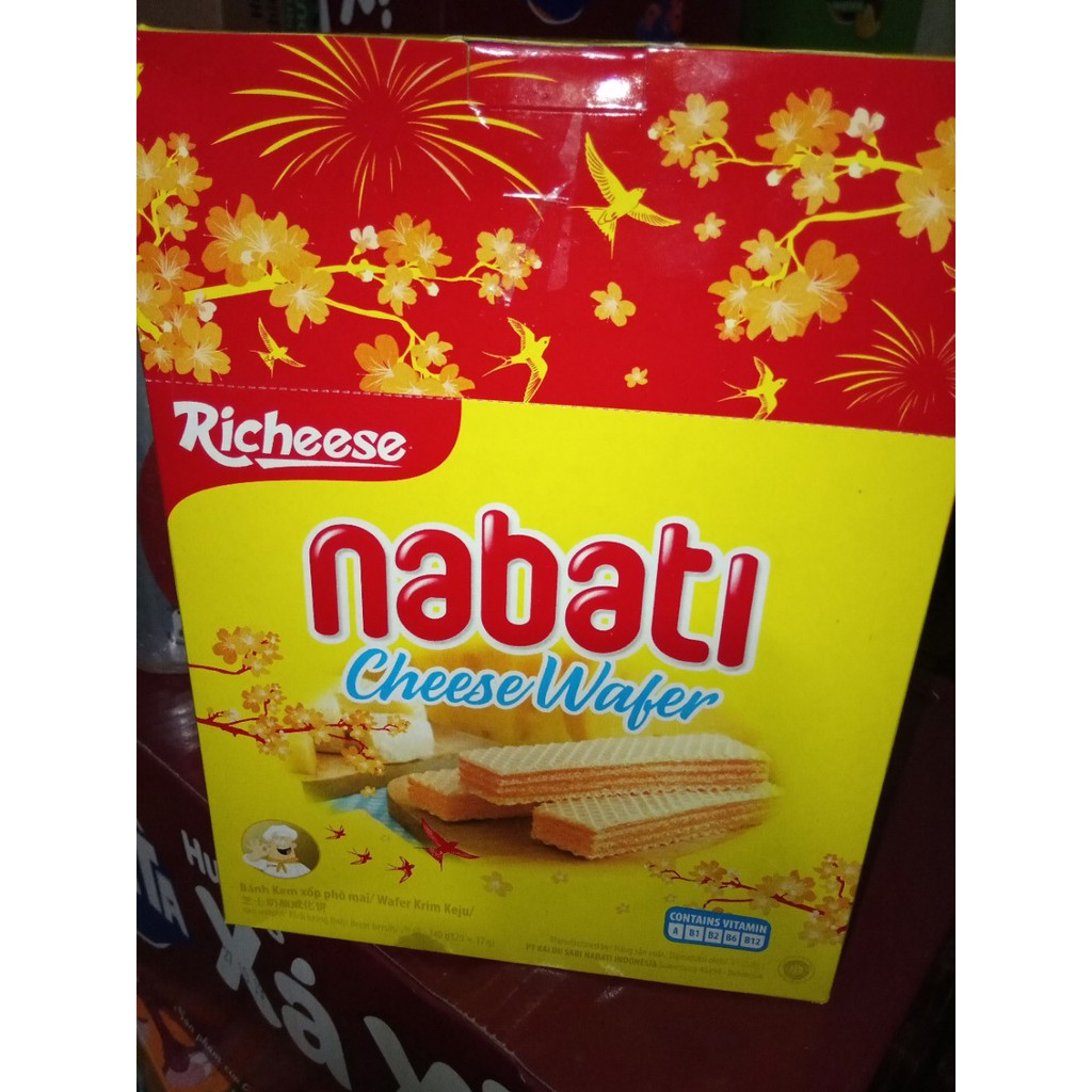 Bánh kem xốp phô mai Nabati hộp 20 gói x 17g | Shopee Việt Nam