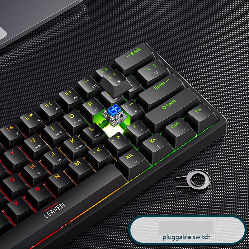 Bán phím cơ LEAVEN K620 Pro dây Type-C tháo rời LED RGB | Shopee Việt Nam