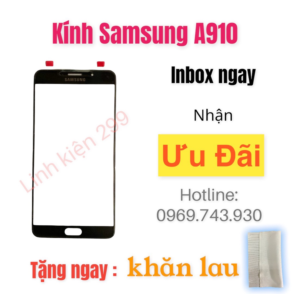 [Tặng khăn lau] - Mặt kính ép màn hình điện thoại Samsung A910 đầy đủ ...