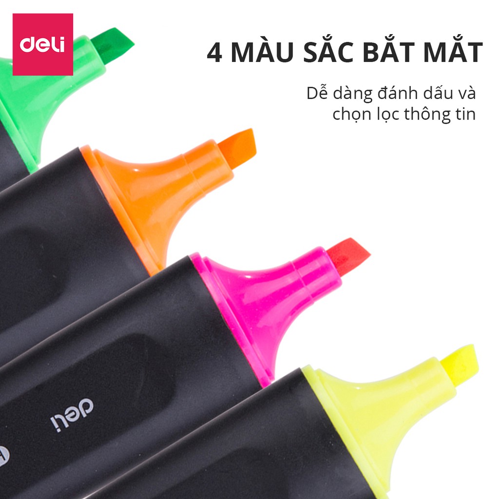 [LIFEMC02BPABAU -10% đơn 250K] Bút nhớ dòng Deli - Bút dấu dòng - Bút ...