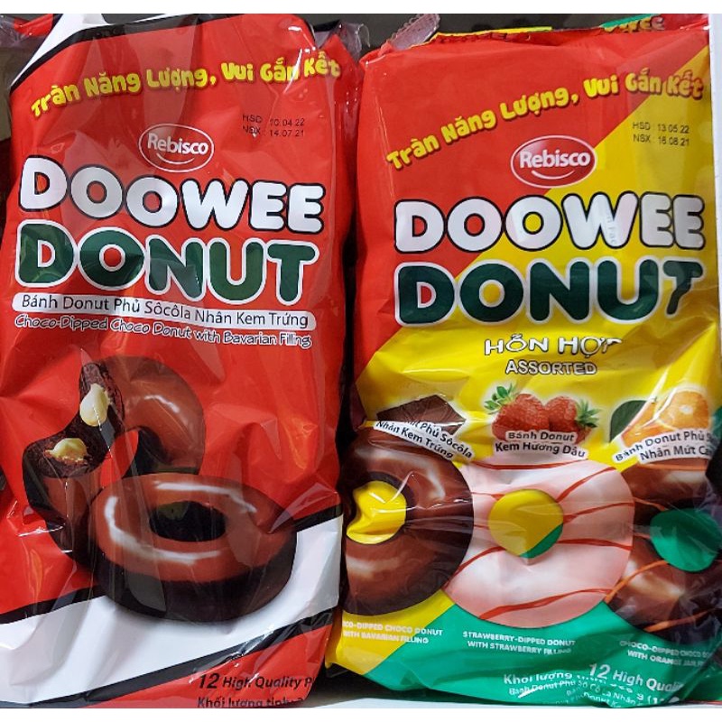 [Hàng Mới]Bánh Doowee Donut Các Vị Siêu Ngon Túi 360g 12 Chiếc | Shopee ...