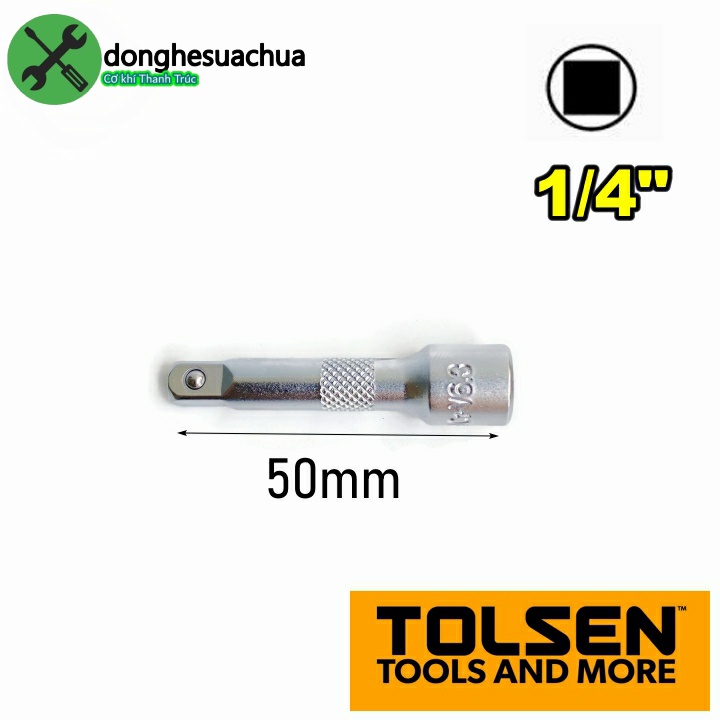 Đầu nối dài 1/4 Tolsen 15121 dài 50mm đầu vuông 6.35mm | Shopee Việt Nam