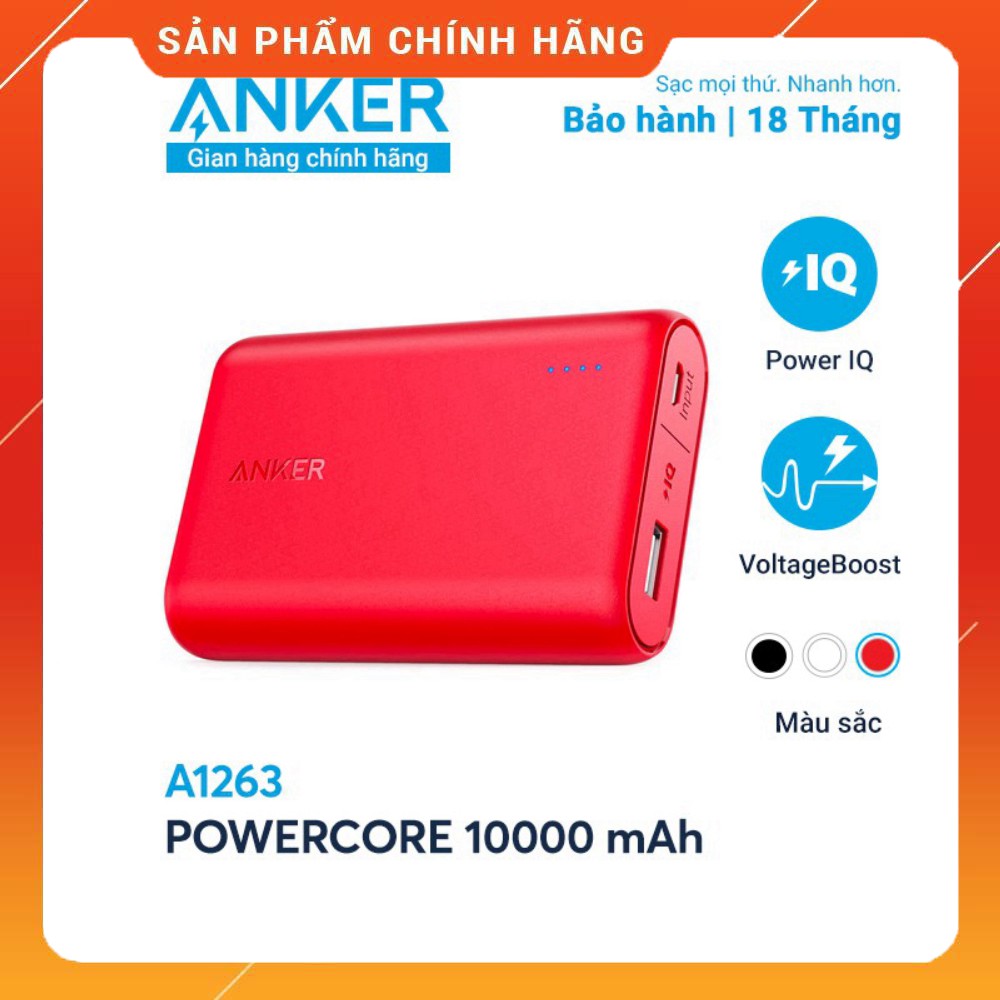Pin sạc dự phòng ANKER PowerCore 10000mAh - A1263 | Shopee Việt Nam