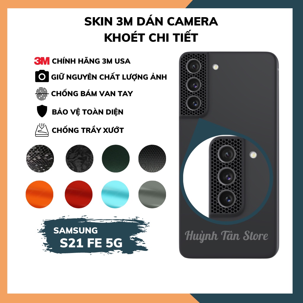 Miếng dán camera s21 fe skin 3m chính hãng từ USA chống trầy xướt mua 1 ...