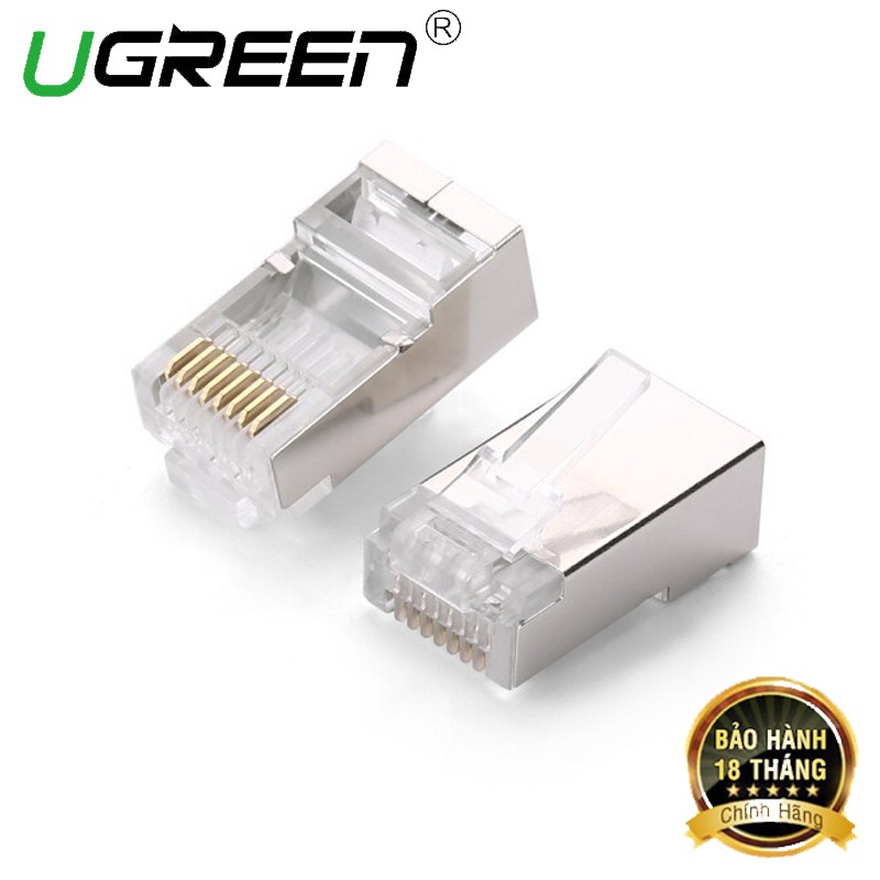 Đầu bấm mạng RJ45 CAT 6 bọc nhôm túi 10c chính hãng Ugreen 20333 cao cấp | Shopee Việt Nam