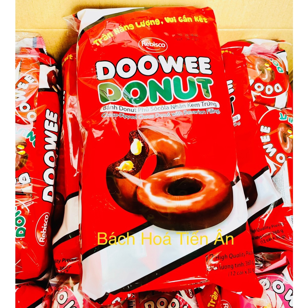 Bịch 12 Chiếc Bánh Donut Doowee Rebisco 360gr 12 Cái X 30g Shopee