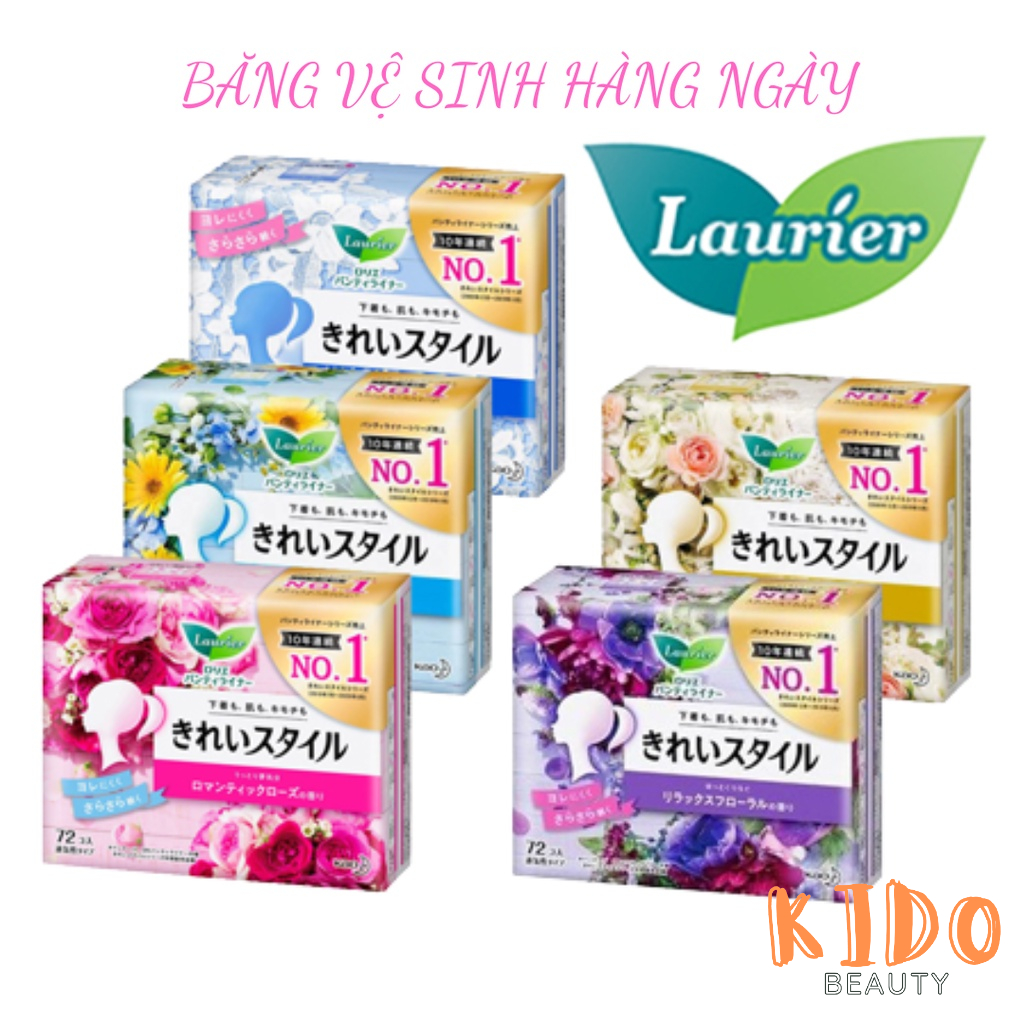Băng Vệ Sinh Hàng Ngày LAURIER Nhật Bản 14cm (72 Miếng - Các Loại ...