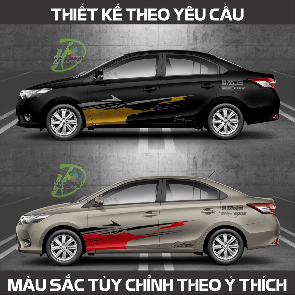 Decal Tem Xe VIOS Mẫu 005 | Shopee Việt Nam