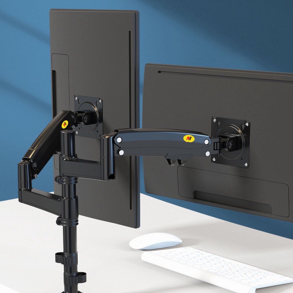Arm treo 2 màn hình máy tính NB H180 17-27 inch,giá đỡ 2 màn hình LCD ...