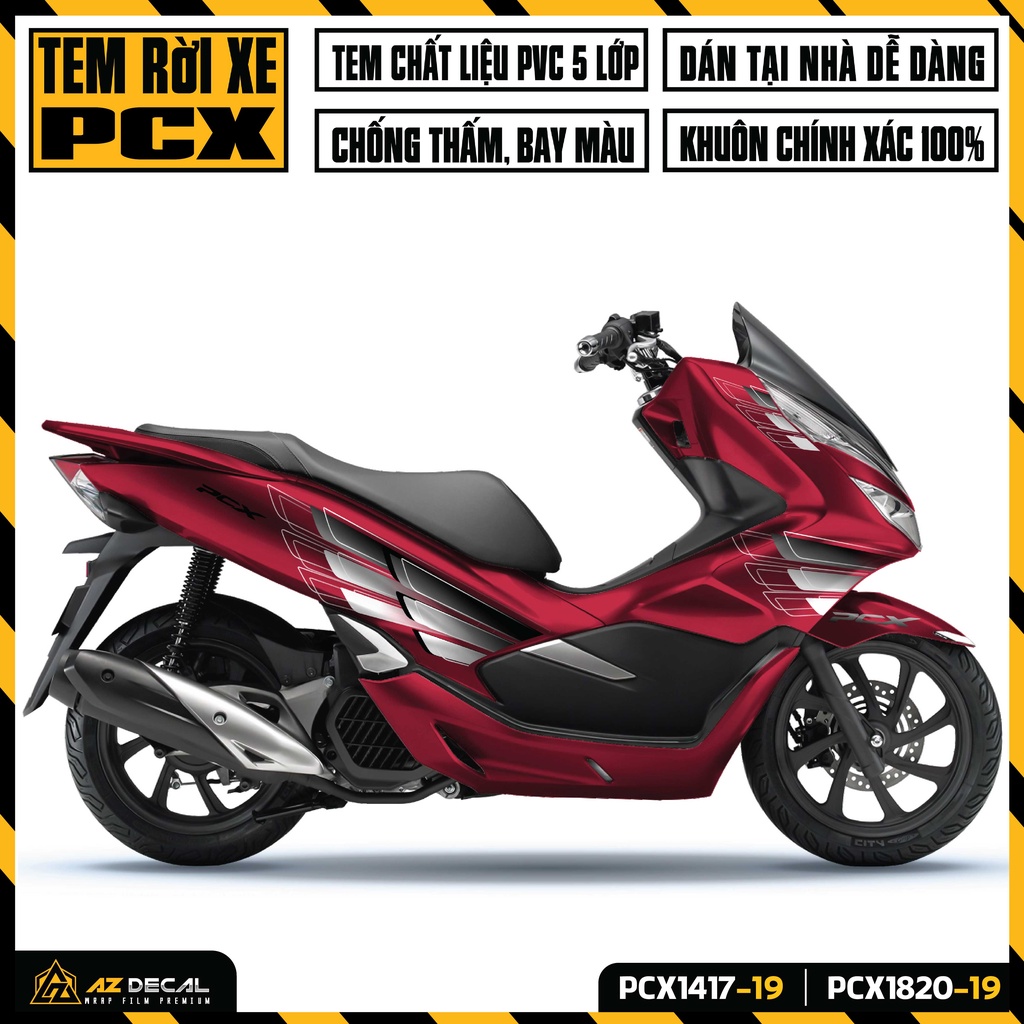 Tem Chế Dán Xe PCX Thiết Kế Đôi Cánh | PCX-19 | Decal Rời Dán Xe PCX 125 160 150 Chống Nước, Bền ...