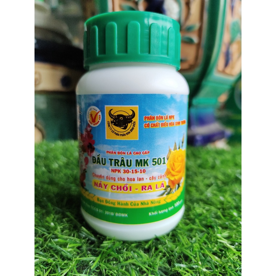 Phân bón lá Đầu Trâu MK 501 - Nảy chồi - Ra lá (lọ 100g) | Shopee Việt Nam