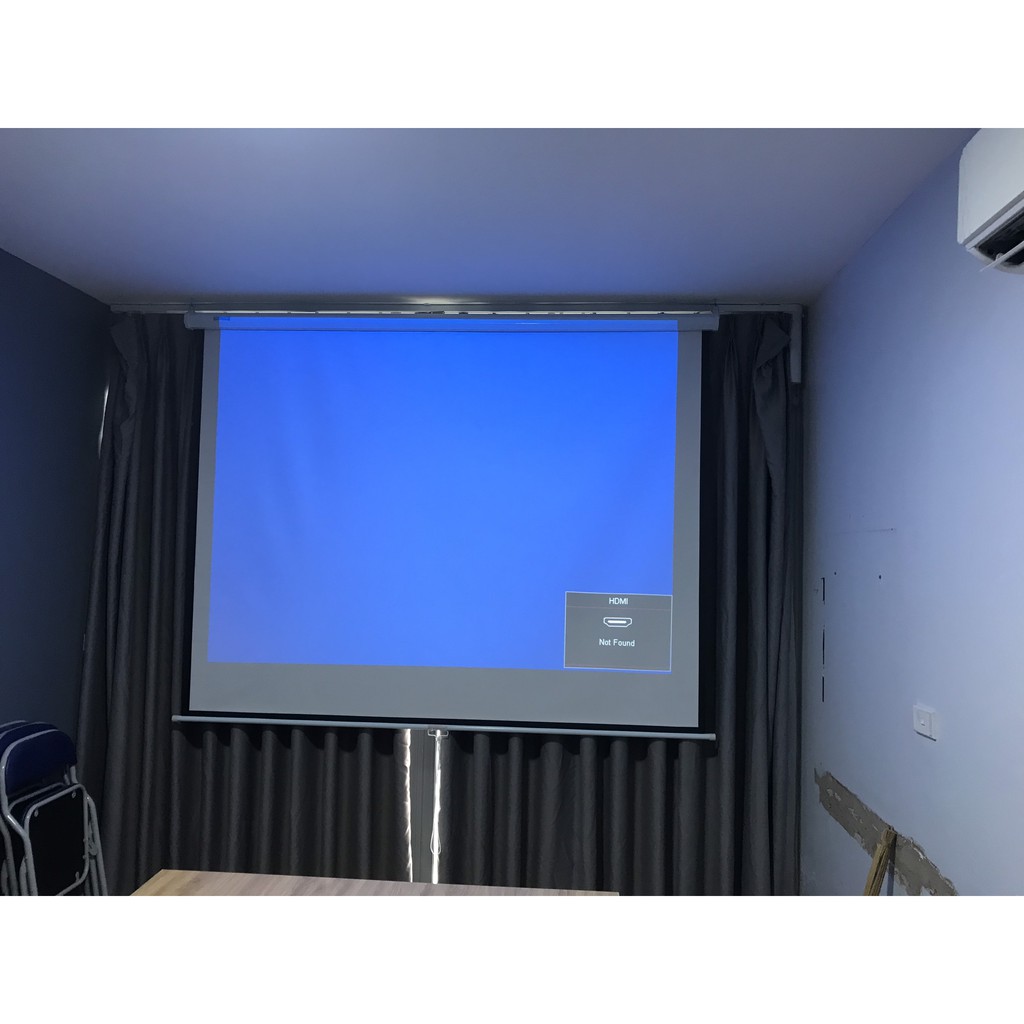 Màn Chiếu Treo Tường Kéo Tay 150 inch 3m05 x 2m29, Vải màn sáng đẹp ...