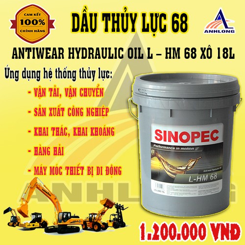 dầu thủy lực 68 - Sinopec L-HM 68 xô 18 lít | Shopee Việt Nam