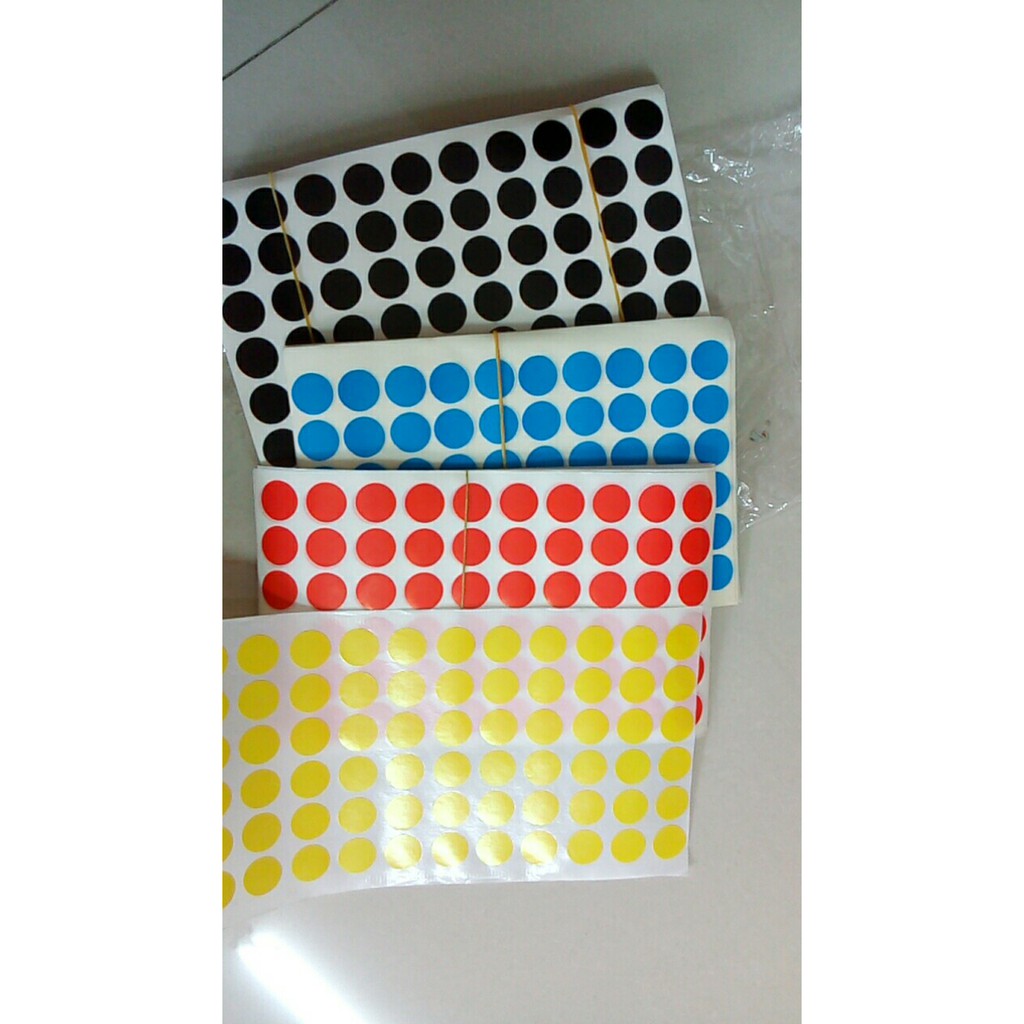 Sticker tròn - tem tròn - decal tròn nhiều màu 50 tờ | Shopee Việt Nam