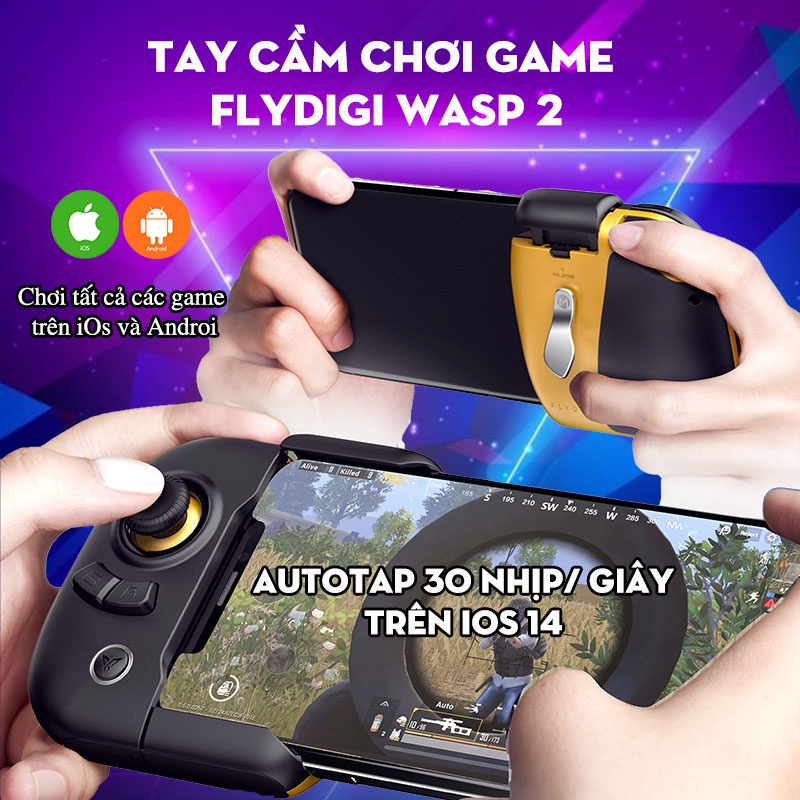 Flydigi Wasp 2 | Tay cầm chơi game PUBG FPS và Liên Quân MOBA cho iOS, Android | Shopee Việt Nam