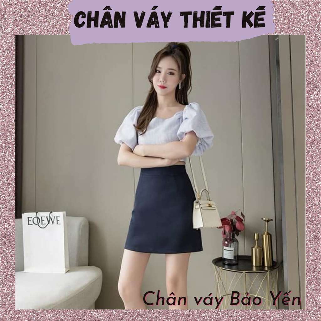 Chân váy chữ A ngắn màu xanh than có quần chống lộ cạp 3.5( sẵn size) -M30B | Shopee Việt Nam