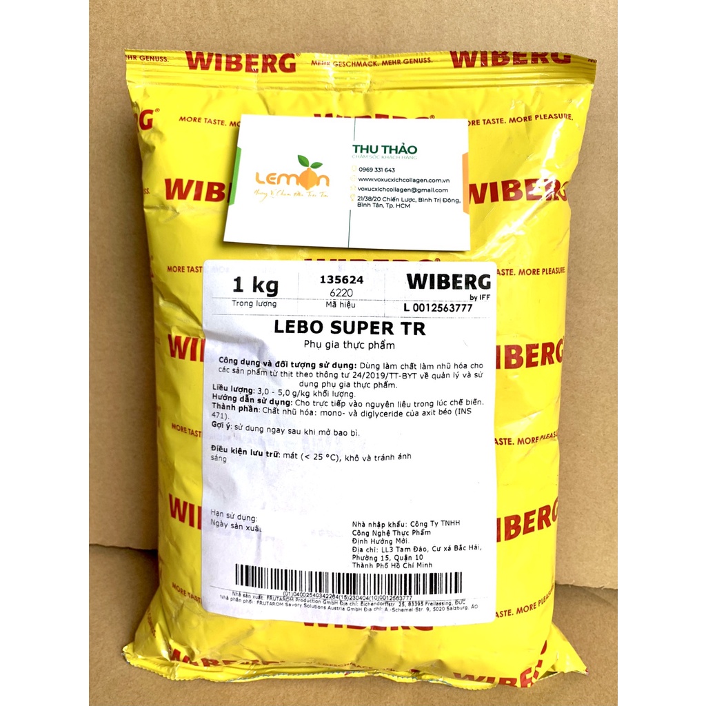 1Kg Chất LEBO SUPER TR giúp nhũ hóa, giữ mỡ, chống tươm mỡ cho lạp ...