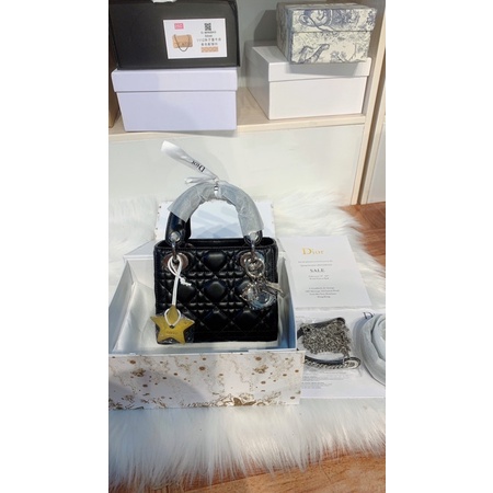 TÚI DI OR LADY SIZE 17CM DA LÌ TAG BẠC (ORDER) | Shopee Việt Nam