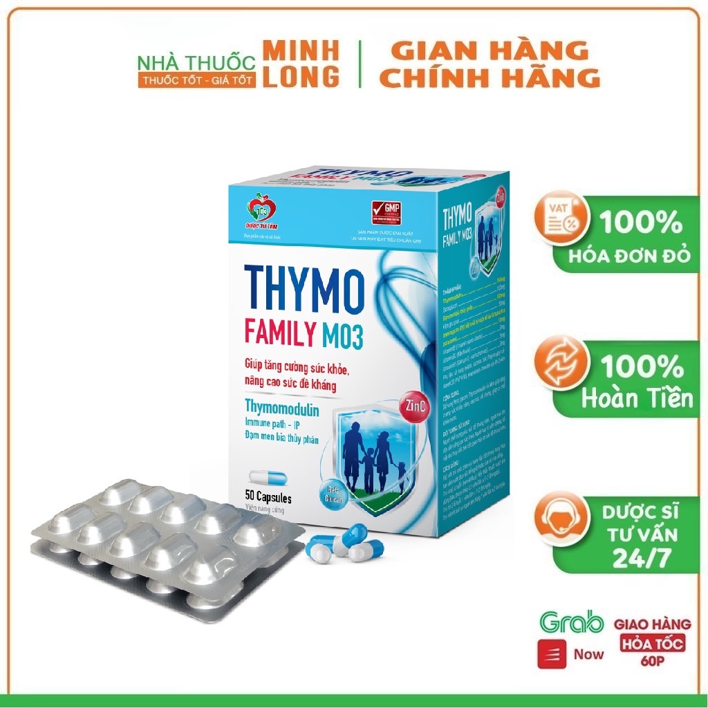 Thymo Family M03 bổ sung Beta glucan Thymomodulin và kẽm giúp tăng ...