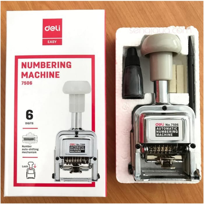 [CHÍNH HÃNG] Dấu Nhảy Số Tự Động 6 Số Deli 7506 Chính Hãng | Shopee ...