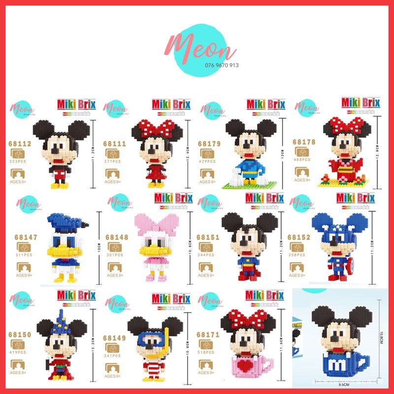 Xếp hình lego - Miniblock Mickey mouse size M | Shopee Việt Nam