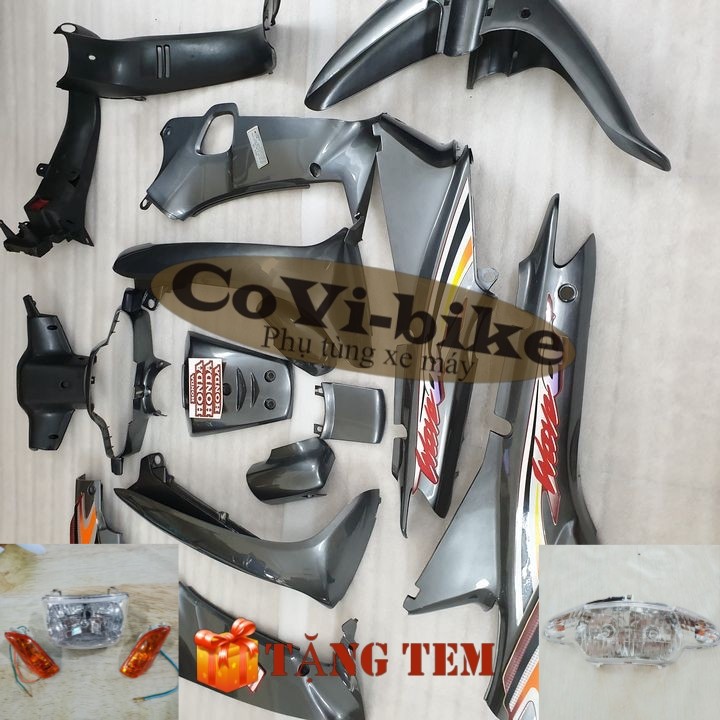 Dàn áo xe Wave 110 -anpha cũ-zx đời 1997 đến 2006 Màu Ghi [ẢNH THẬT ...