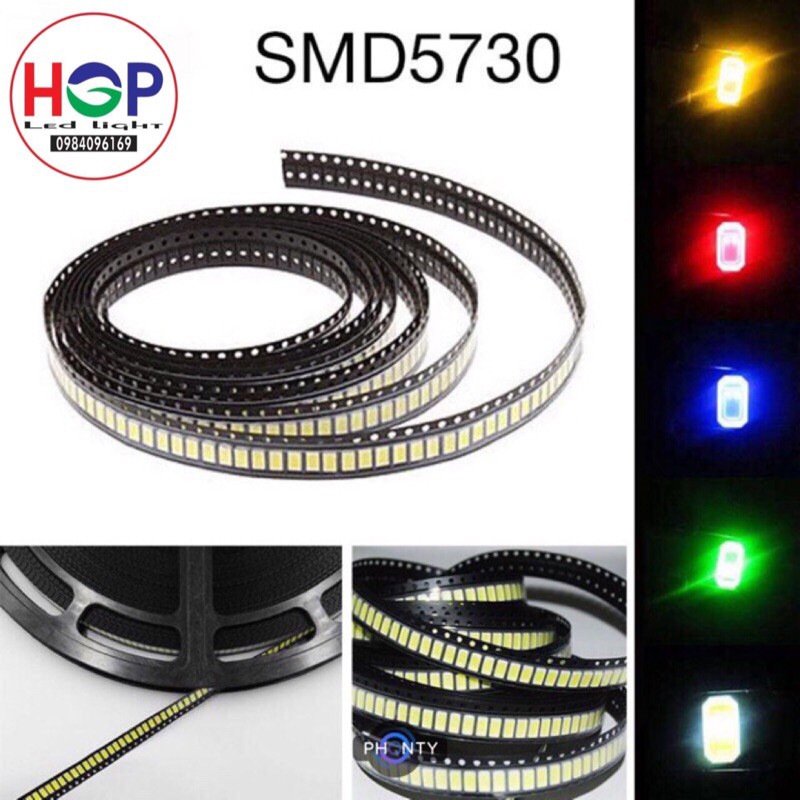 Chip led SMD 5730 siêu sáng/set 100pcs đủ màu | Shopee Việt Nam